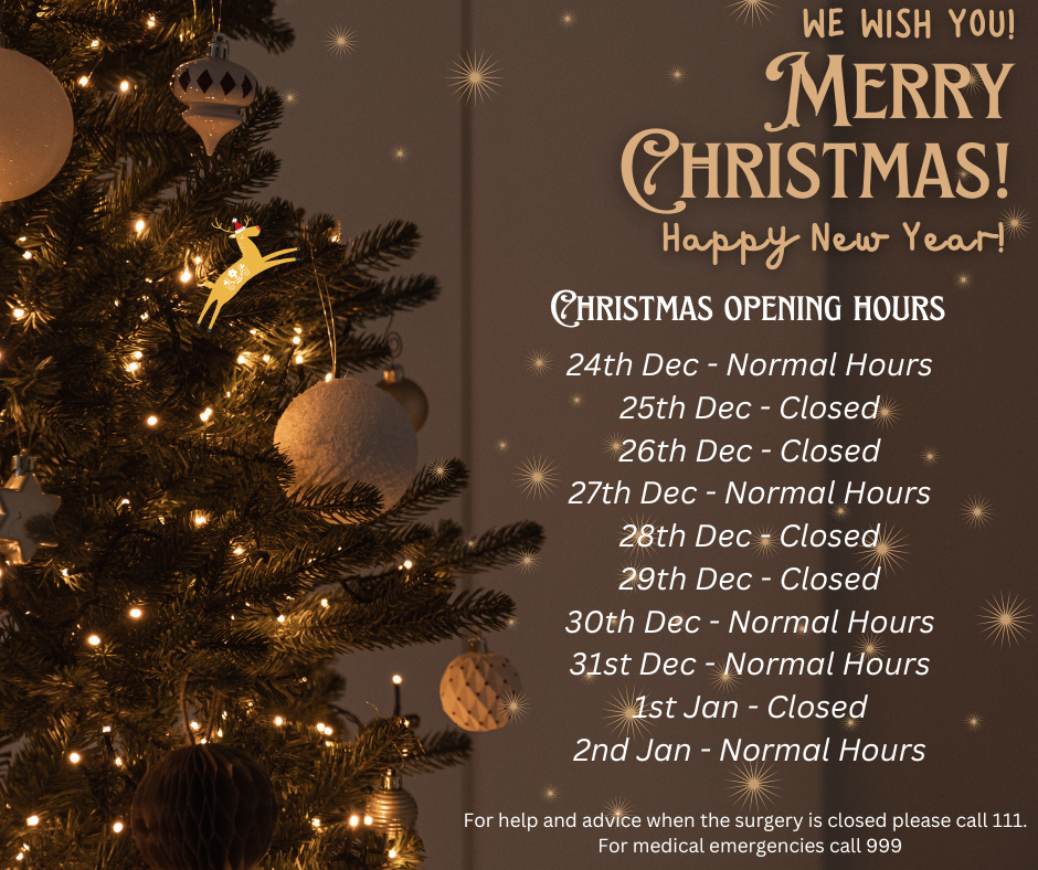 Surgery Christmas Opening Hours